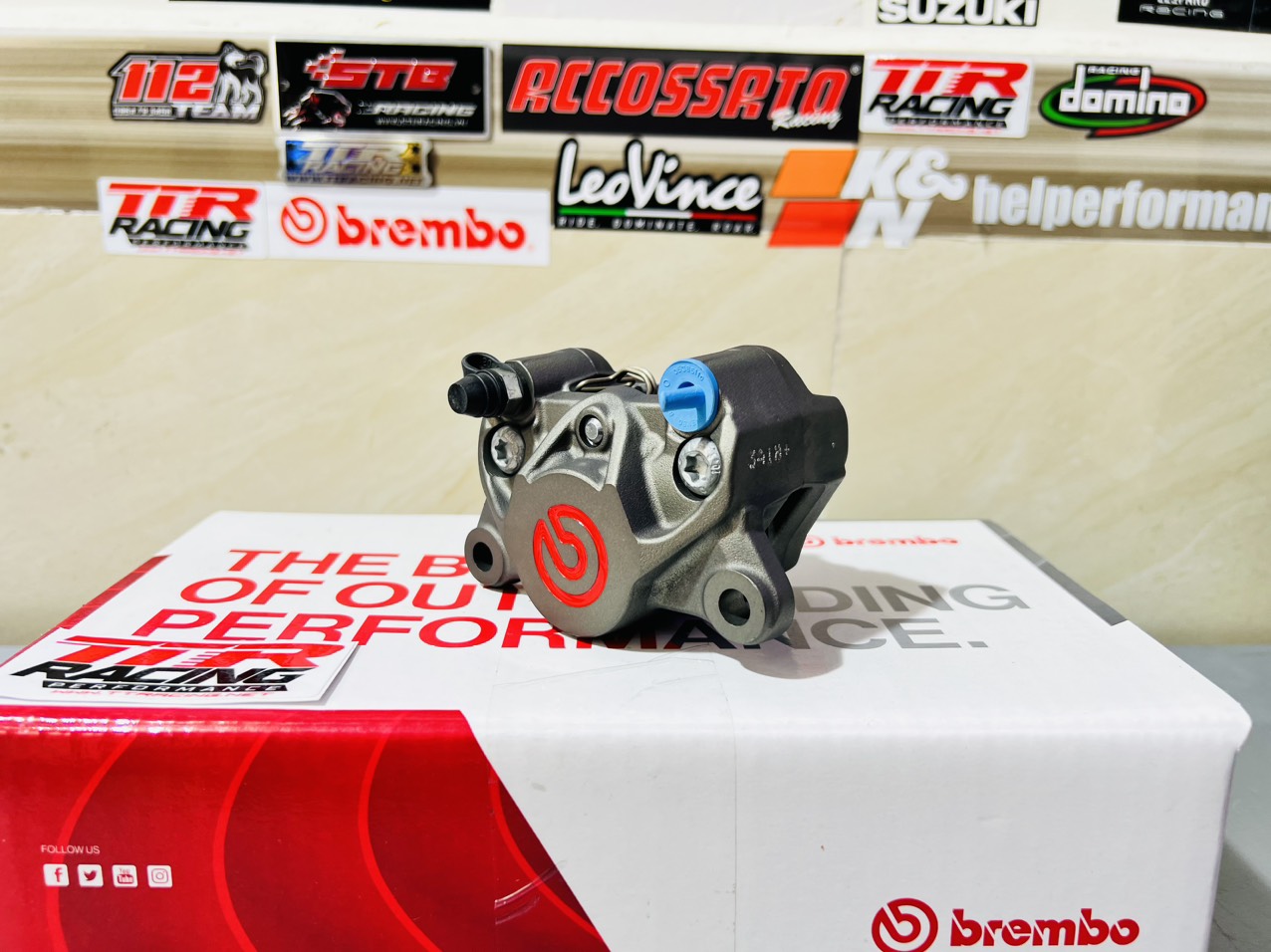 Heo dầu Brembo Xám logo đỏ - TTRacing - Trọng Tín Racing Shop